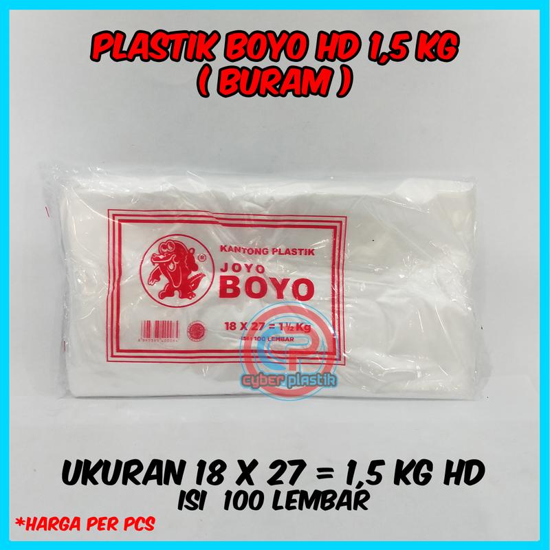 Plastik Boyo HD 1,5 kg Buram 0,1 (TIPIS) ukuran 18 x 27 isi 100 - Shop ...