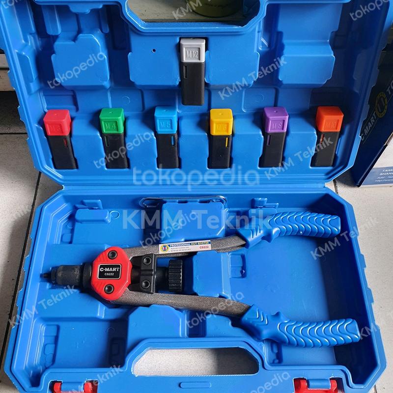 CMART NUT RIVETING KIT 9 PCS TANG RIVET LURUS M3 - M10 RIVETER - Shop ...