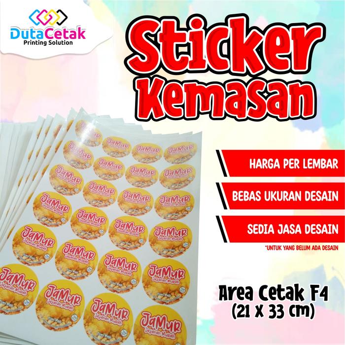 Jual Stiker Kemasan Murah - 11-30 Lembar - Kota Bandung - Duta Cetak ...