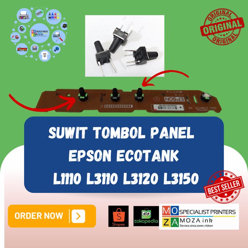 Switch Tombol Panel Printer Epson EcoTank L1110 L3210 L3110 L3150 ...