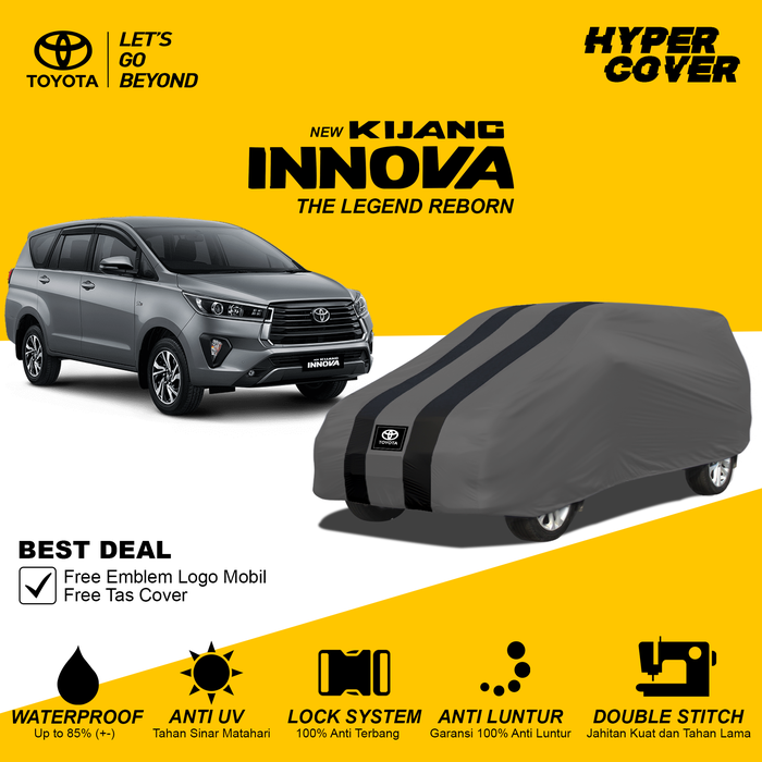 Jual Body Cover Sarung Mobil Innova Reborn Outdoor Waterproof - Hitam ...