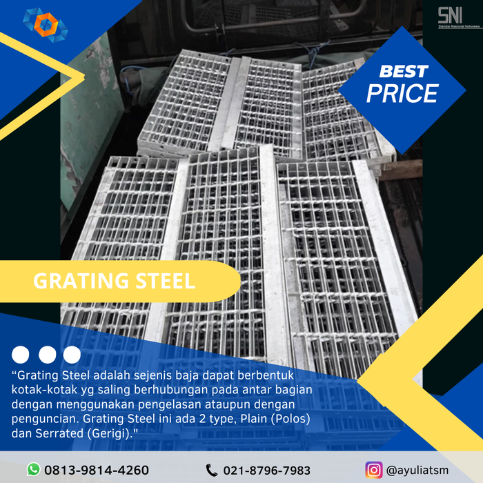 Jual GRATING STEEL GERIGI GALVANIZ KUALITAS TERBAIK BERSTANDAR SNI ...