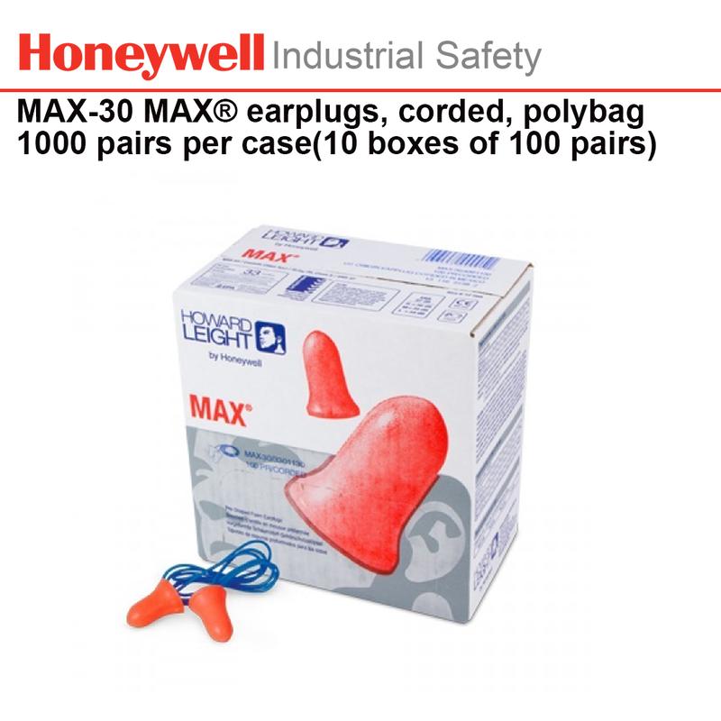 Howard Leight Corded Ear Plug Max 30 (1 Box, 100 Pair) Honeywell - Shop ...