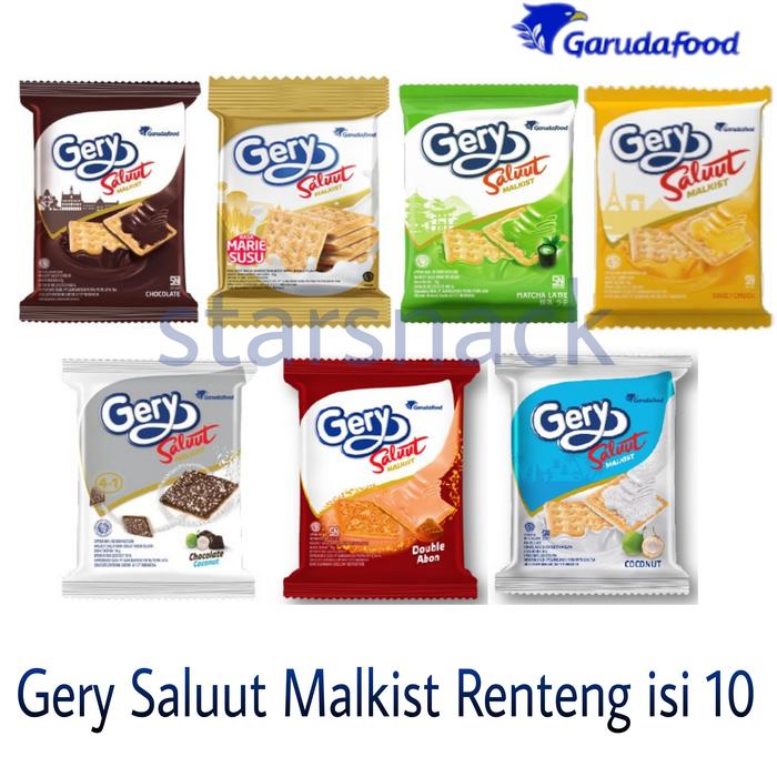 Jual Gery Saluut Malkist Renceng Choc/Matcha/Keju/Tabur Kelapa isi 10pc ...