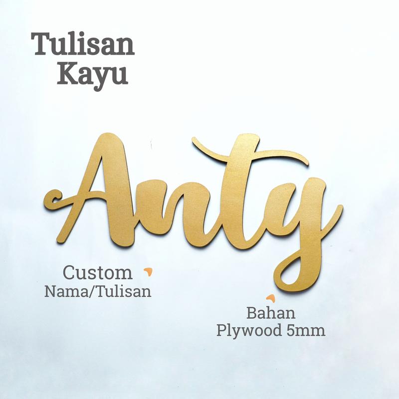 Backdrop Dekorasi Dinding Papan Nama Kayu Wedding Custom Per - Shop ...