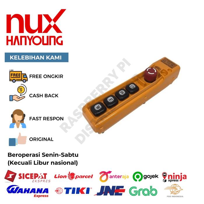 Jual Hanyoung Hoist Switch Pendant HY-1024SBB 6A 250VAC 4 Tombol ...