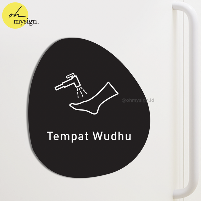 Promo Tulisan Tempat Wudhu Sign Board Akrilik Tempel Dinding Papan ...