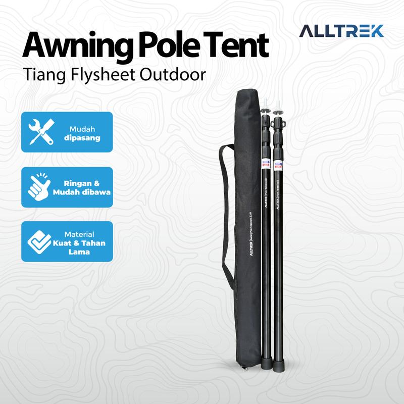ALLTREK Awning Pole Tent Telescopic 2.3M Tiang Flysheet Outdoor - Shop ...