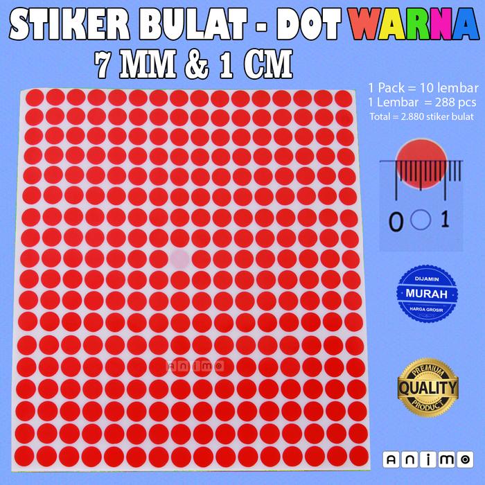 Jual Stiker Bulat Warna - COLOR DOT STICKERS - Kuning 1 CM - Jakarta ...