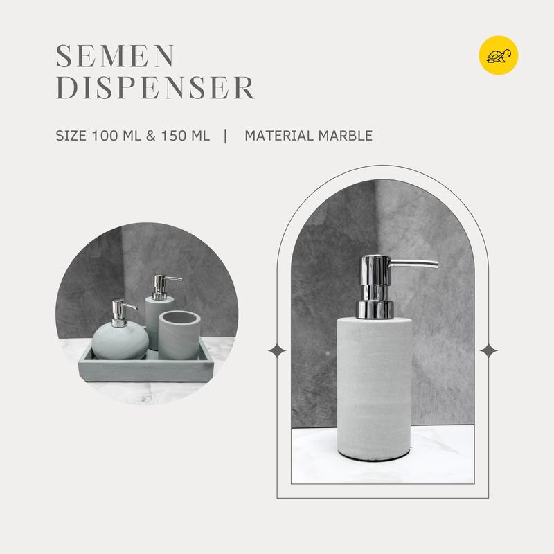 Dispenser Hijau Abu Semen Tempat Sabun Cair Toilet Bahan Batu Alam ...