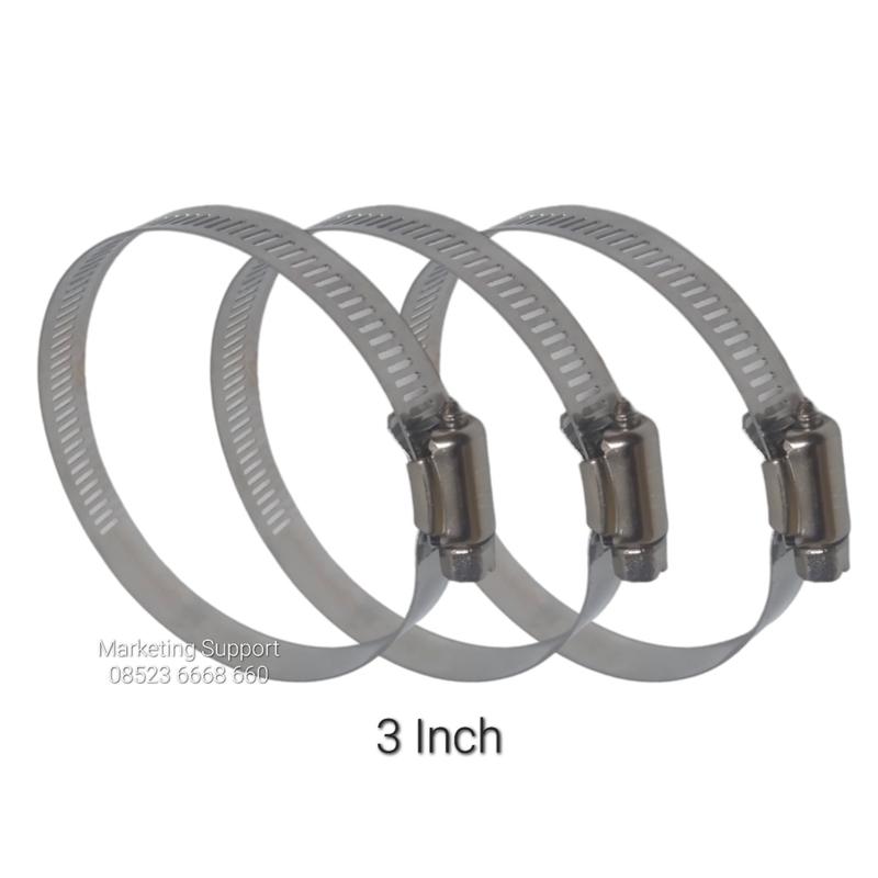 Klem 3 Inch Stainless Antikarat Clamp Penjepit Selang flexible 3 In ...