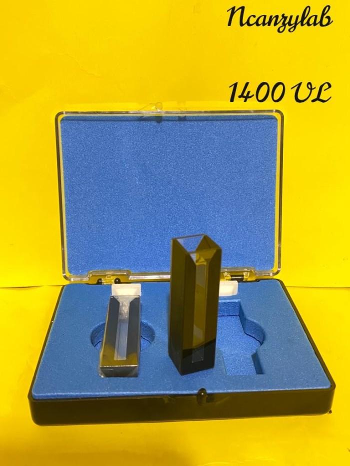 Jual Kuvet Kuarsa /Cuvete Quartz Micro Black With Lid 1400ul 1 box isi ...