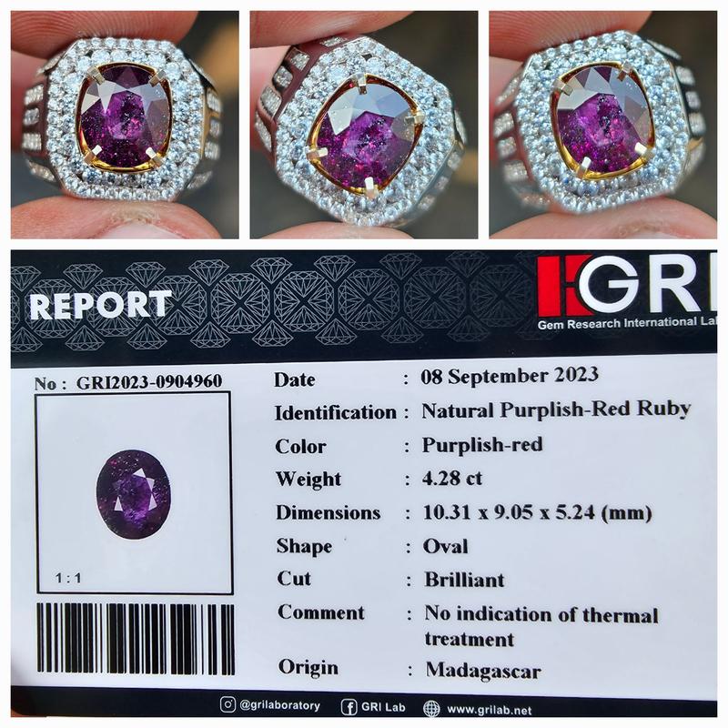 Batu Purplish Red Ruby No Heat Memo 4.28 crt - Shop | Tokopedia