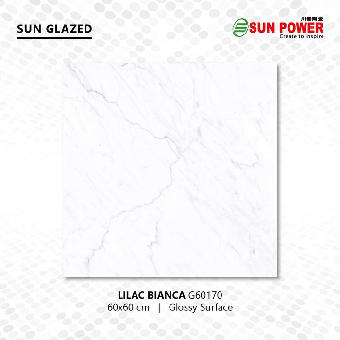 Jual Keramik Lantai Body Putih Glossy - Lilac Bianca 60x60 | Sun Power ...