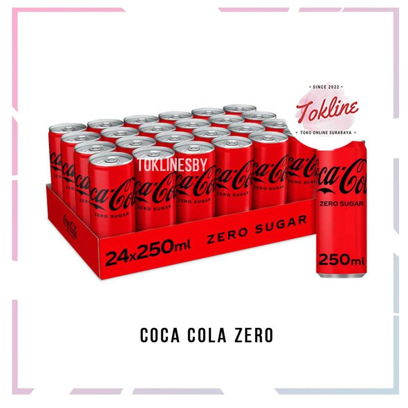 [ 1 KARTON ISI 24 KALENG ] COCA COLA ZERO COCACOLA 250ml - Shop | Tokopedia