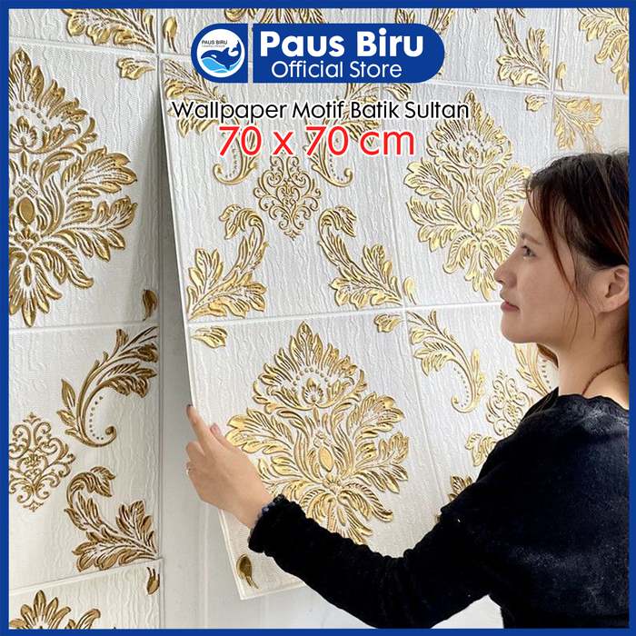 Promo Wallpaper 3D FOAM / Wallpaper Dinding 3D Motif Foam Batik Bunga ...