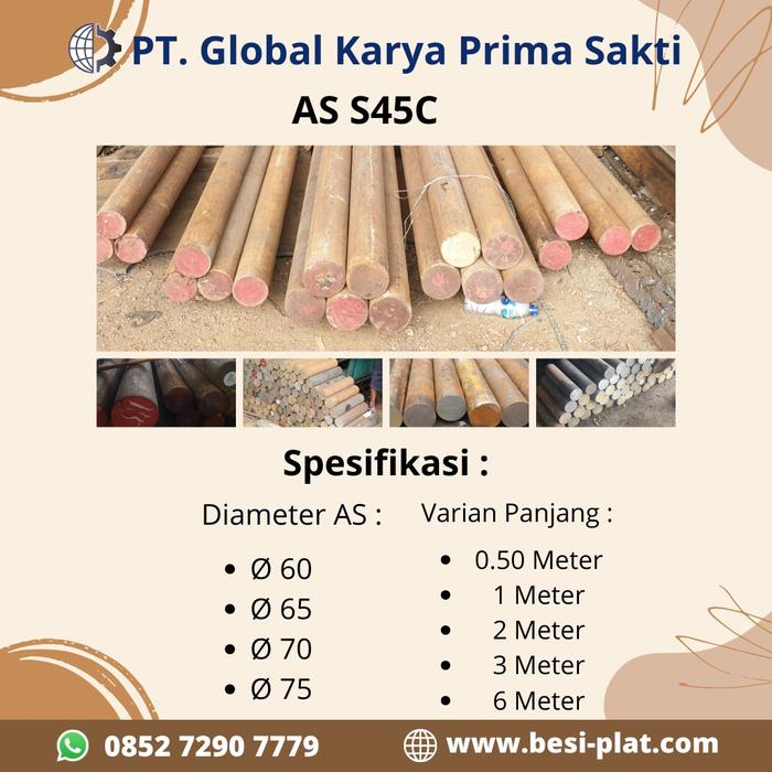 Jual Besi AS S45C Diameter 70mm x 1 Meter - Kota Tangerang - Global ...
