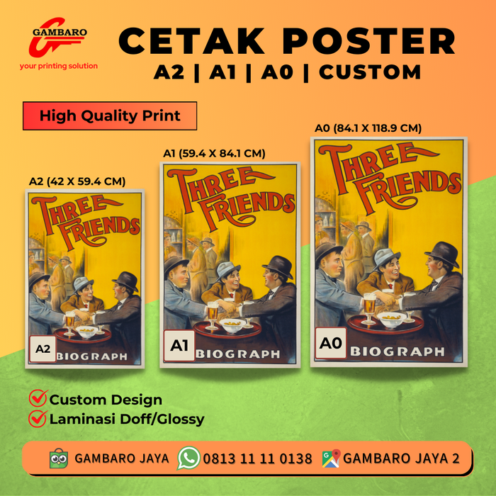 Jual Cetak Poster A2 A1 A0 Custom Gambar - Kota Bekasi - Gambaro ...