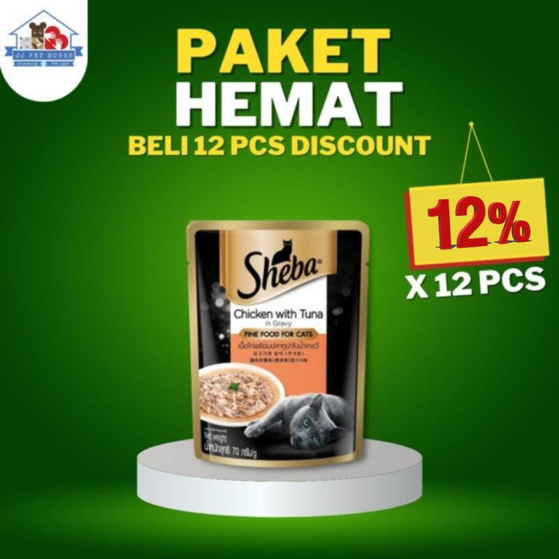 SHEBA POUCH TUNA & CHICKEN 70GR MAKANAN KUCING PAKET HEMAT - Shop ...