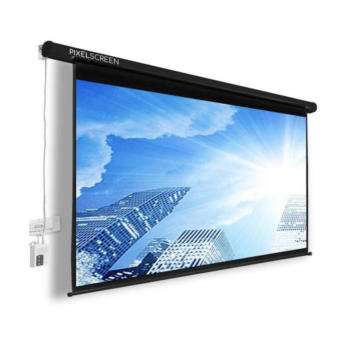 Jual LAYAR PROJECTOR PIXEL SCREEN MOTORIZED ELECTRIC 120" Inch 3x3m 1:1 ...