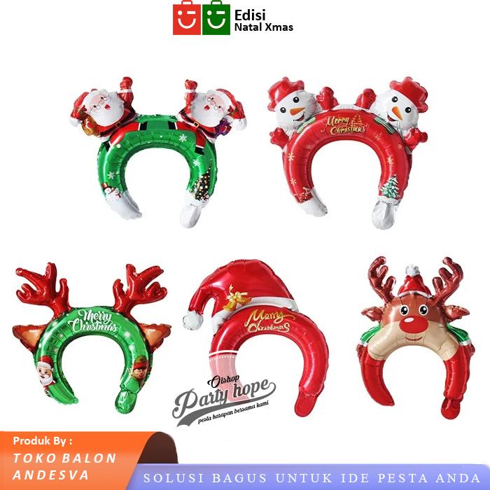 Promo Balon Bando Natal / Balon Foil Bando Merry Christmas / Balon ...
