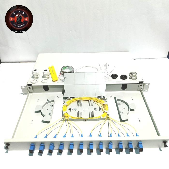 otb 12 core rackmount lengkap pigtail adapter SC UPC - Shop | Tokopedia