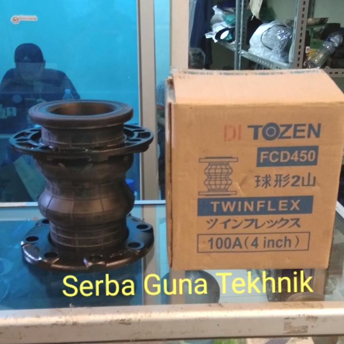 Jual Flexible Rubber Joint 4" Jis 10 Twinflex Tozen DN 100 Epdm Flange ...