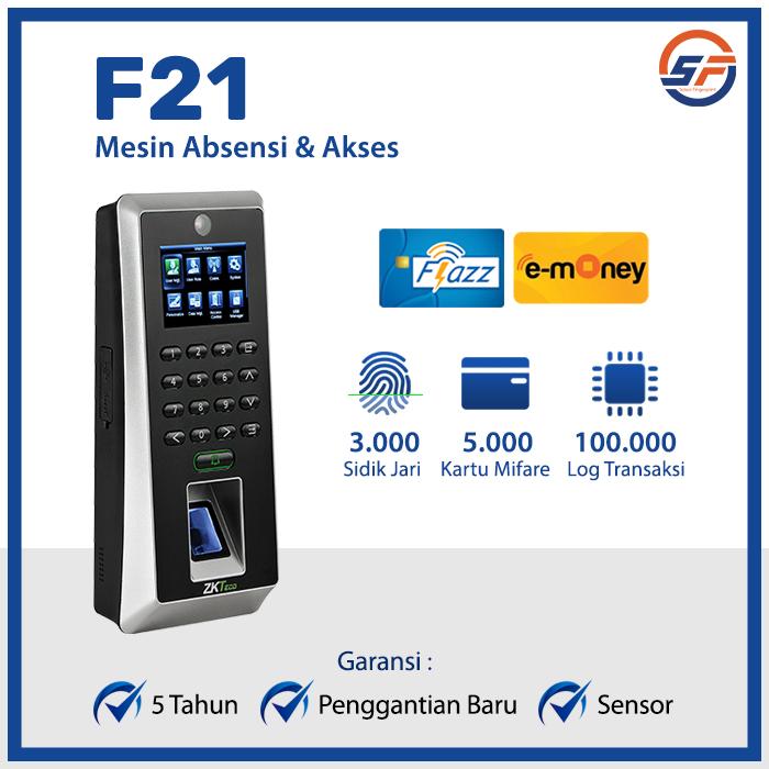 Mesin Absensi Fingerprint Akses Kontrol RFID ZKTECO F21 Flaz - Shop ...