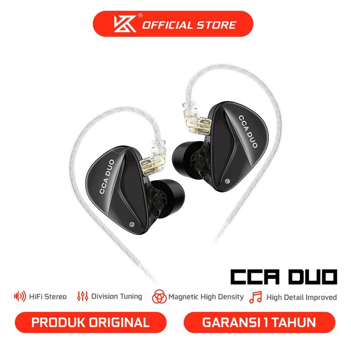 Jual [KZ Official Store] CCA Duo with Mic In Ear Monitor Earphone - Kab ...