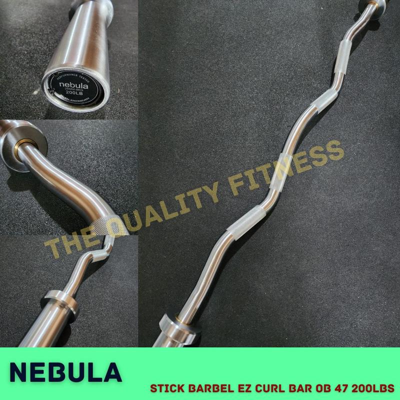Stick Barbell Ez Curl Bar OB 47 200lbs 8kg 1.2M Olympic Bar Nebula - Shop | Tokopedia