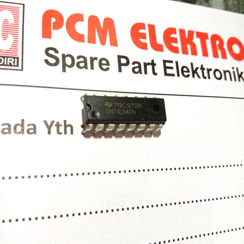 7447 74LS47 SN7447 74HC47 IC BCD to 7segmen - Shop | Tokopedia