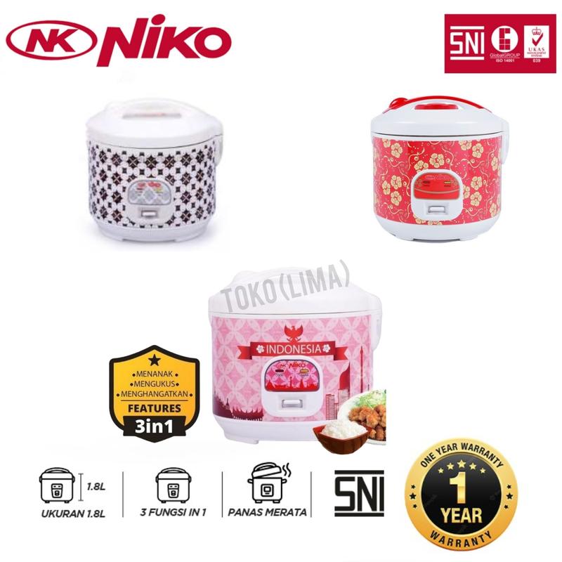 Rice Cooker Niko NK 18 BTQ 1,8 Liter Magic Com Penanak Nasi NK18 - Shop ...