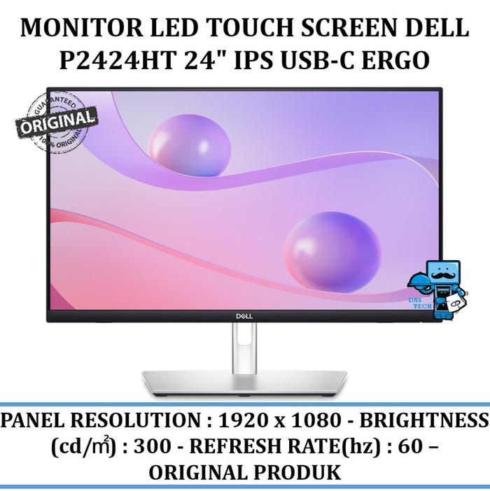 Jual Monitor Led Touch Screen Dell P2424ht 24" Ips Usb-c Ergo ...