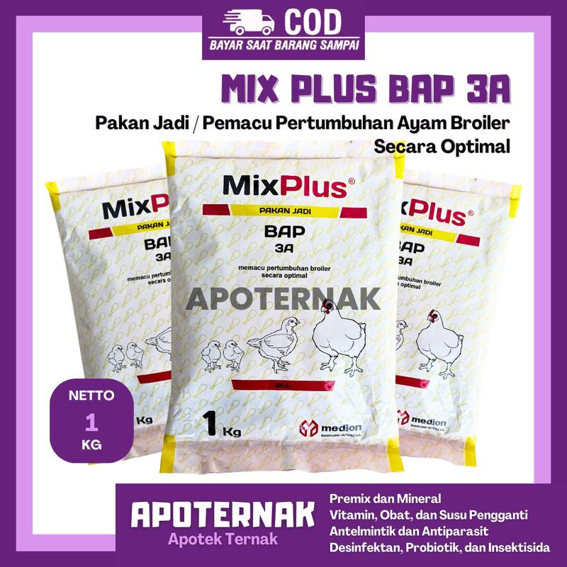 MIX PLUS BAP 3A 1kg | Premix Pemacu Pertumbuhan Ayam Broiler - Shop ...