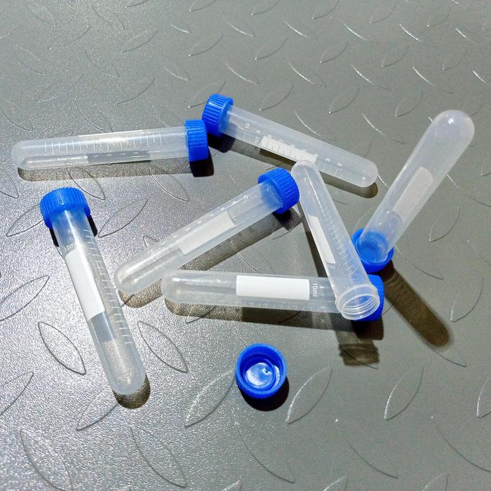 Jual Tabung atau Botol Sample Lab-Kimia 10ml Tutup Biru - Kota ...