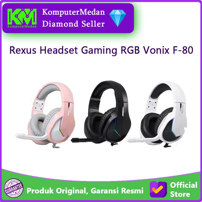 Jual Rexus Headset Gaming RGB Vonix F80 / F-80 / F 80 Gaming - Hitam ...