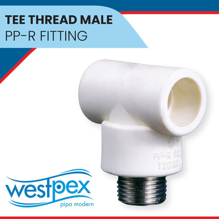 Jual Westpex Fitting Pipa PPR Tee Thread Male - T25 X 1/2M - Kab ...
