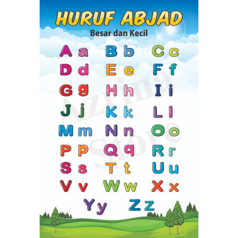 [BIG SIZE] Poster edukasi anak mengenal Abjad Huruf Besar da - Shop ...