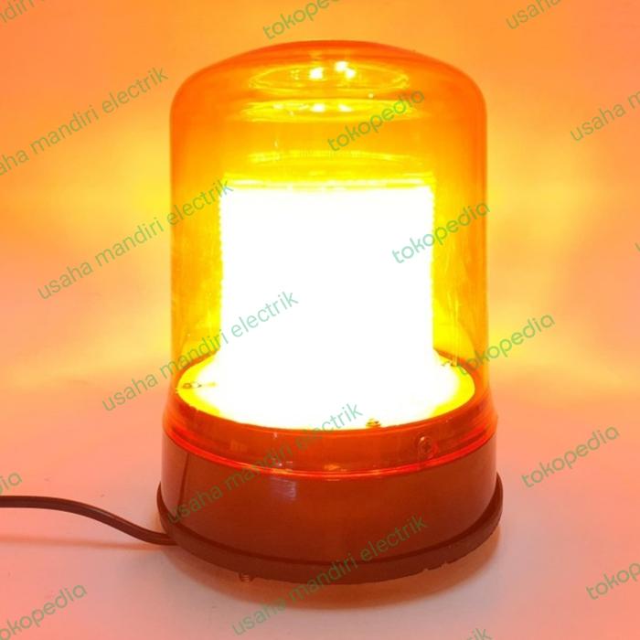 Jual WL121, LED ROTARY STROBO FLASHING WARNING LIGHT AC 220V AMBER ...