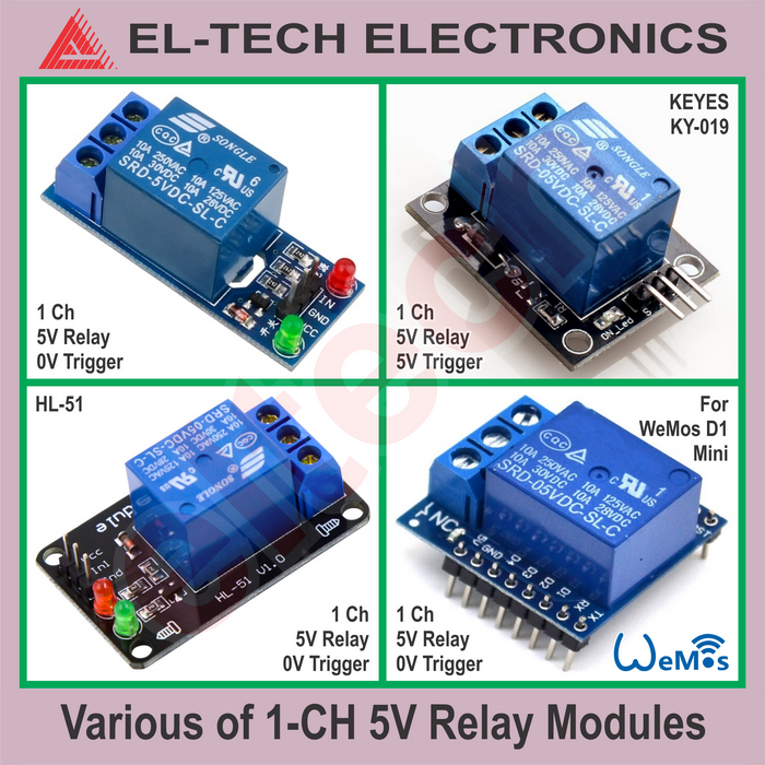 Jual RELAY Module Switch 1 Channel 5V HL-51 KEYES KY-019 D1 WiFi WeMos ...