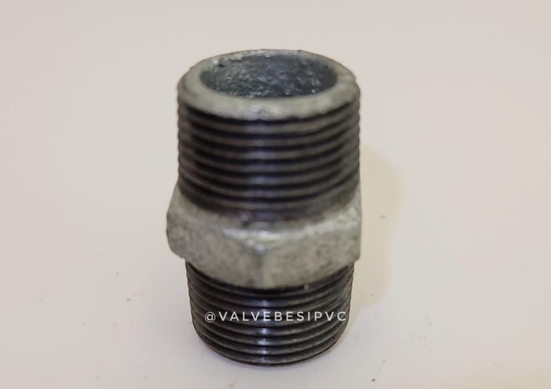 Double Nepple/ dobel nepel/ double nepel Galvanis besi drat 1/2" - Shop ...