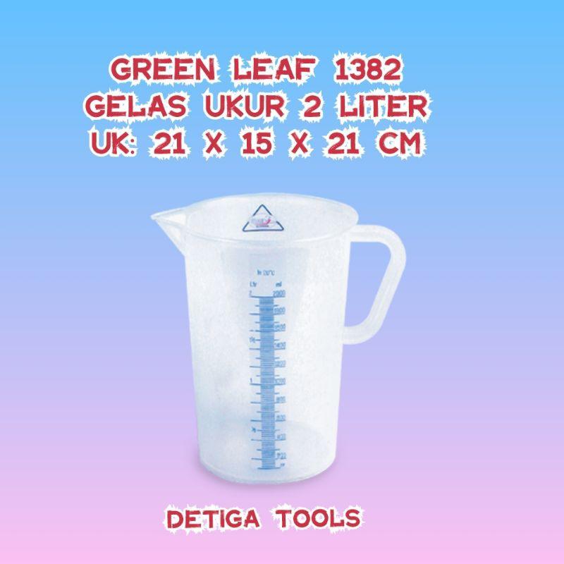 GREEN LEAF 1832 / Gelas Ukur Plastik Takaran 2 Liter Measuring 2000ml - Shop | Tokopedia