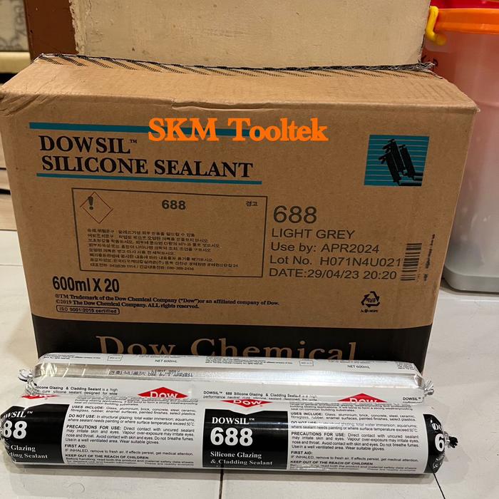 Jual Dowsil 688 Silicone Sealant Sosis 600ML ( Light Grey) - Jakarta ...