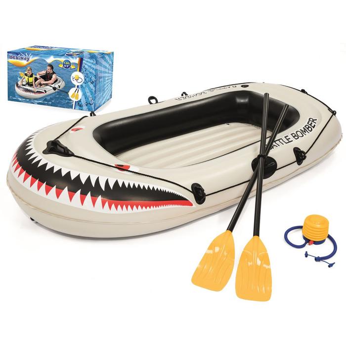 Perahu Karet Muat 2 orang Sudah Sama Dayung 2 batang dan Pompa - Shop ...