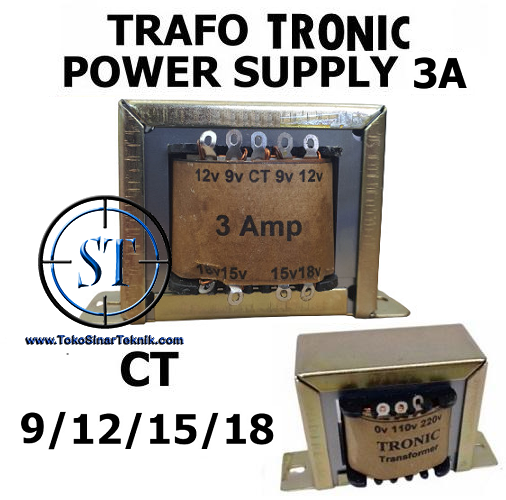 Jual Trafo Tronic 3A seri 11A CT-18V transformer Travo TR Power Supply ...