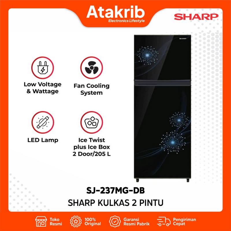 SHARP KULKAS 2 PINTU SJ-237MG-DB Kapasitas 187 Liter - Shop | Tokopedia