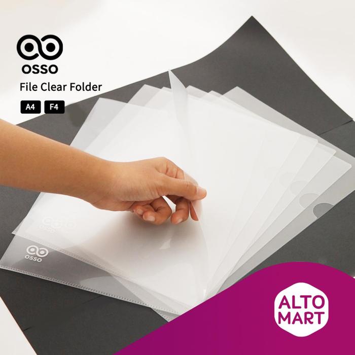 Jual OSSO L Shaped File Clear Folder Map Transparan Bening Document ...