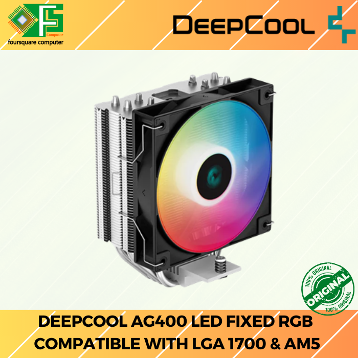 Jual CPU Cooler Deepcool AG400 LED Fixed RGB | HSF CPU Air Cooler ...
