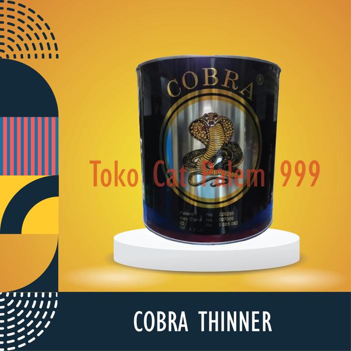 Jual THINNER COBRA HITAM KALENG 5 LITER GALON / PENGENCER CAT / THINER ...
