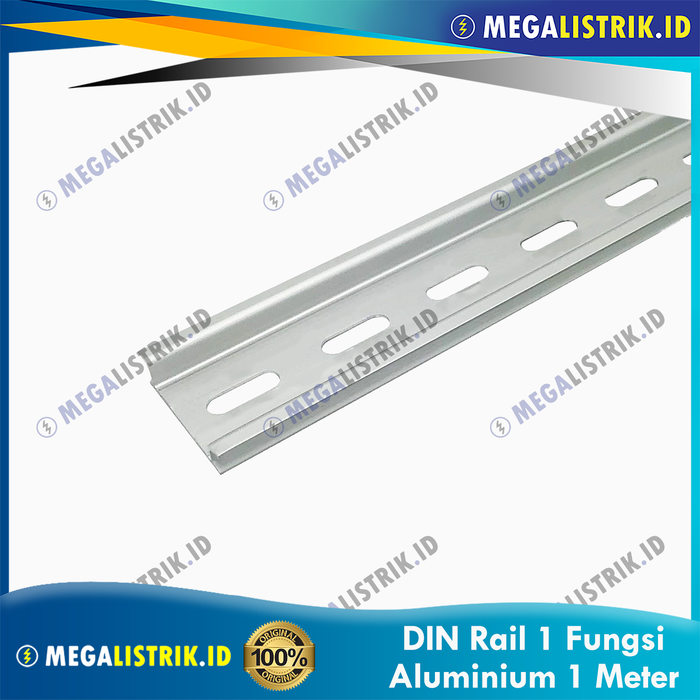 Jual Rel MCB ( 1 Meter ) / DIN Rail Aluminium ( 1M ) / Rel Omega 1 ...
